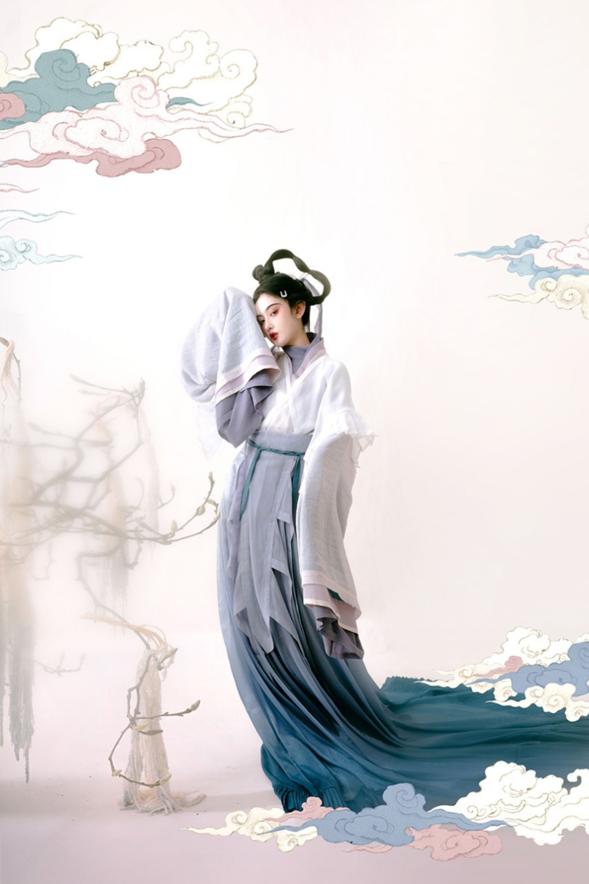 Luo Shen 洛神 River Goddess Wei Jin Zaju Chuishao Fu Swallow Tail & Flyi – Nüwa Hanfu