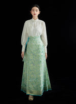 Ting Lan 汀兰 Thin Land Modern Ming Qipao Gilded Leaf Mamian Skirt & Top ...