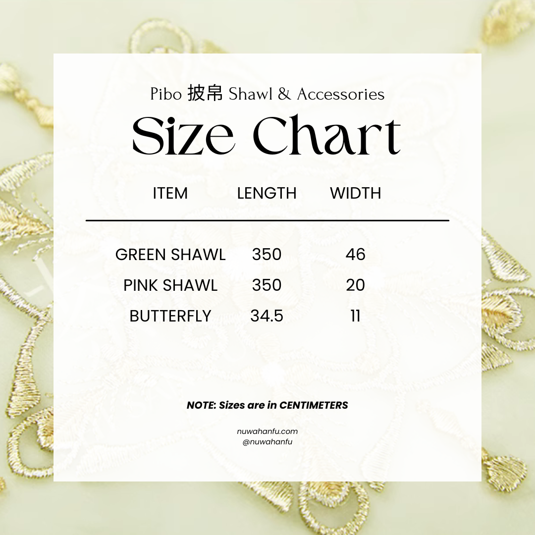 Peiyu 佩玉 Jade Shawl Embroidered Pibo & Accessories Set – Nüwa Hanfu